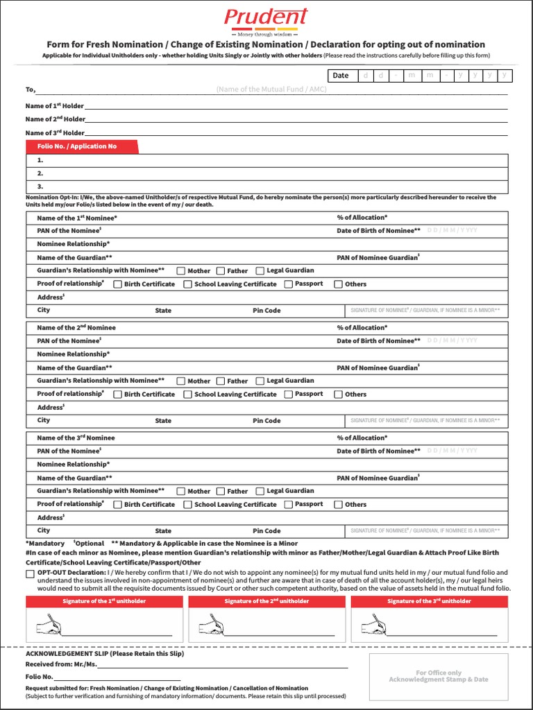 Nomination Form-NCT - 29th October-22 | PDF | Government | Private Law