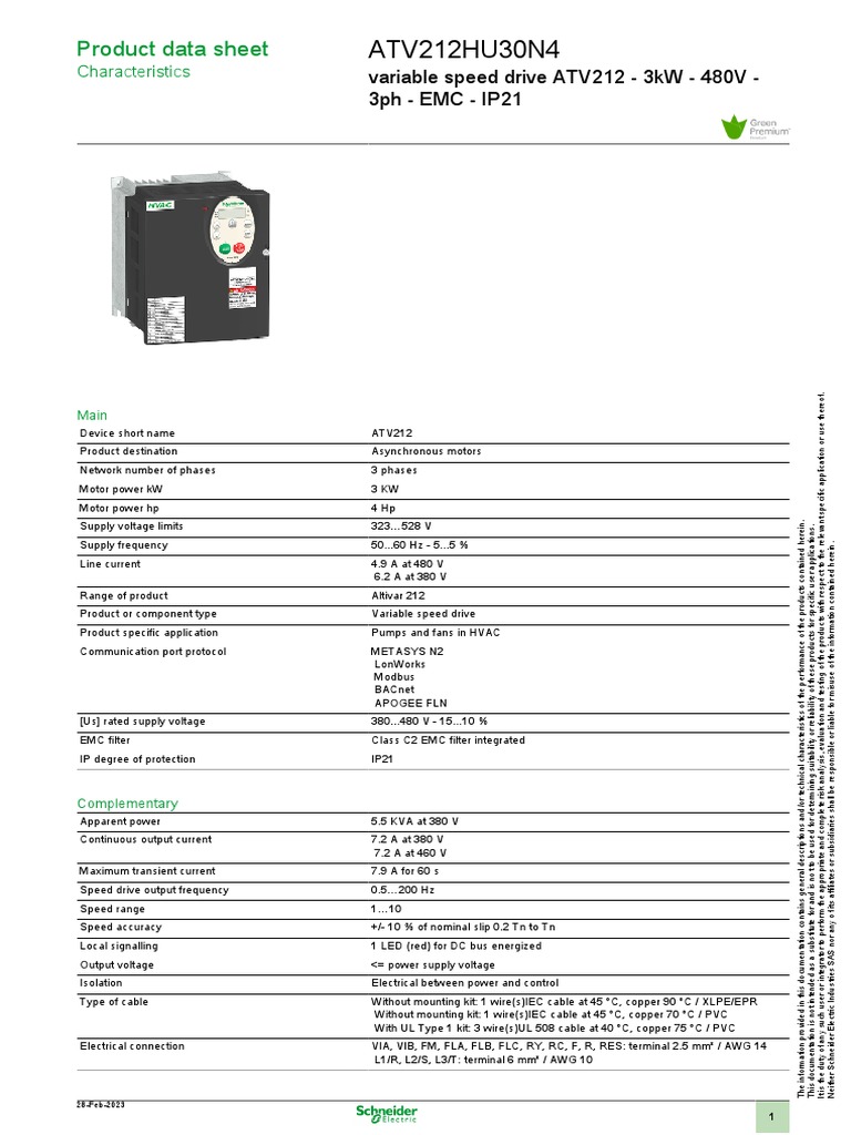 Atv212hu30n4 Datasheet WW En-Gb | PDF | Programmable Logic Controller ...