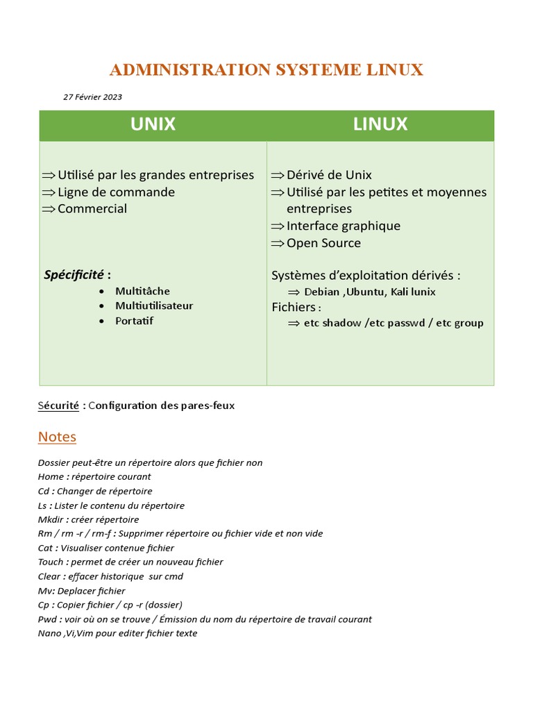 Administration Système Linux Essentials | PDF | Fichier informatique ...