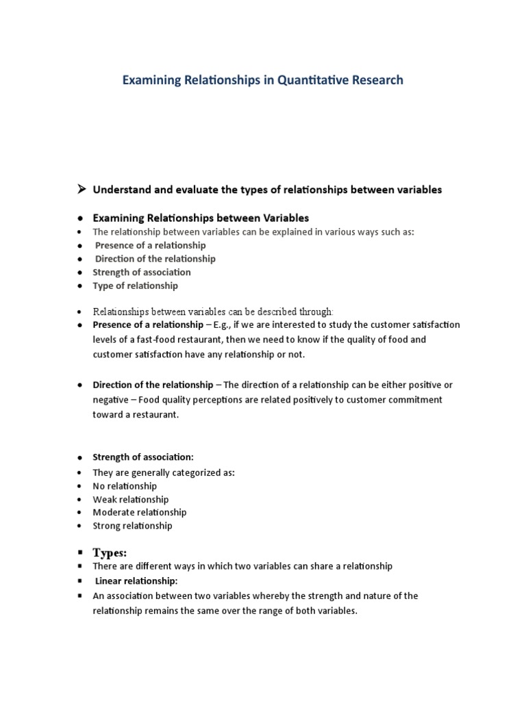 Examining Relationships in Quantitative Research | PDF | Regression ...