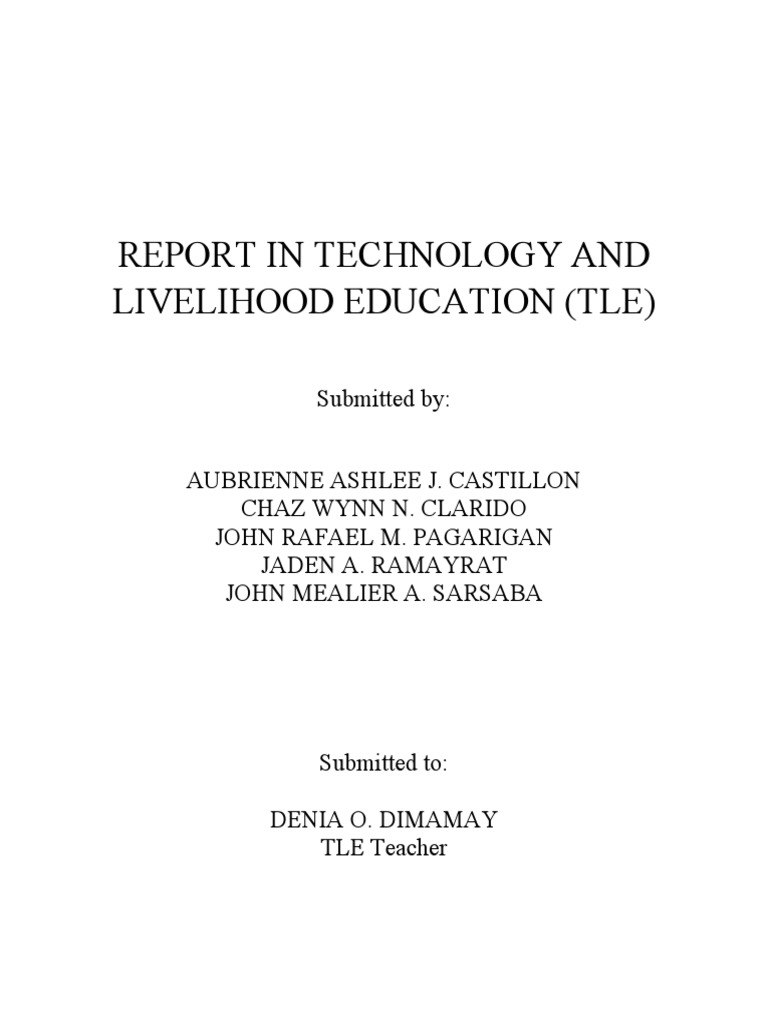 Tle Report in Quarter 3 Group 2 | PDF | Collaboration | Educational Technology