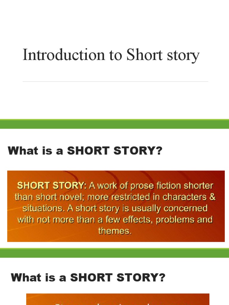 Introduction To Short Story | PDF | Plot (Narrative) | Narration