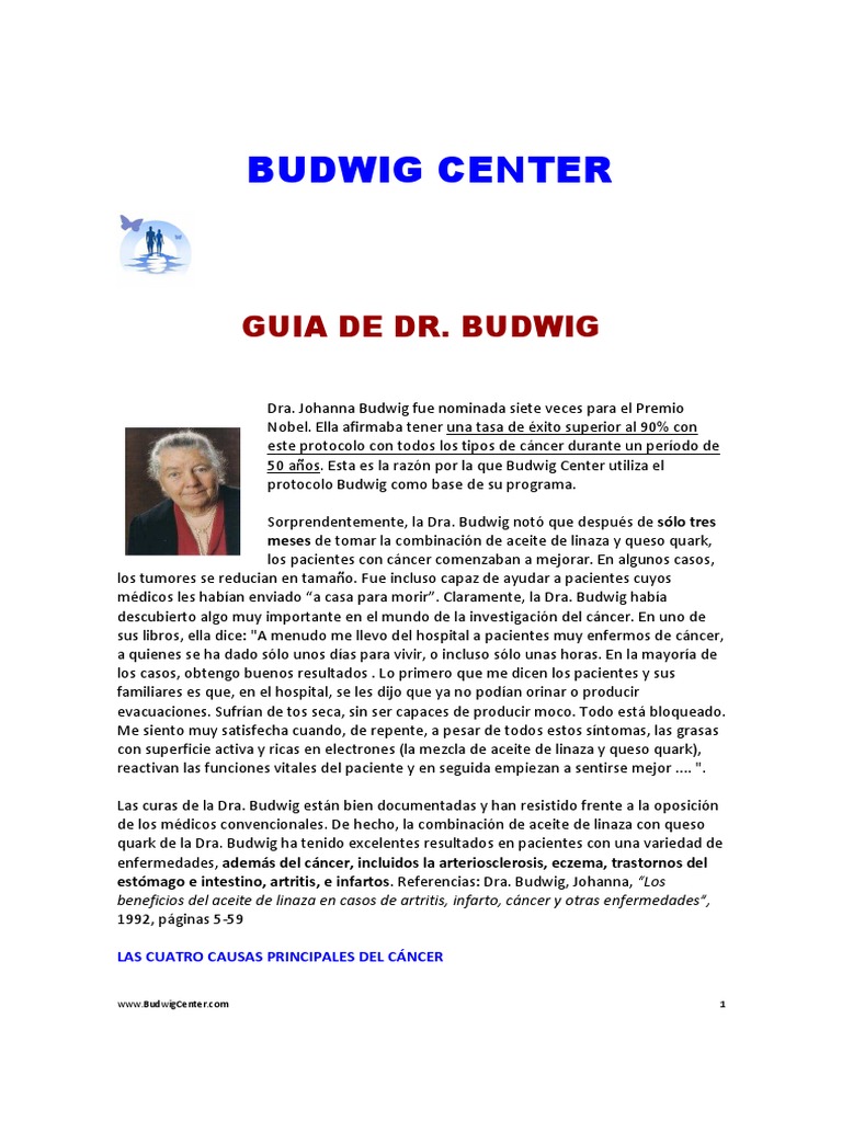 Protocolo Budwig: Guía de Salud | PDF | Cáncer | Pecho