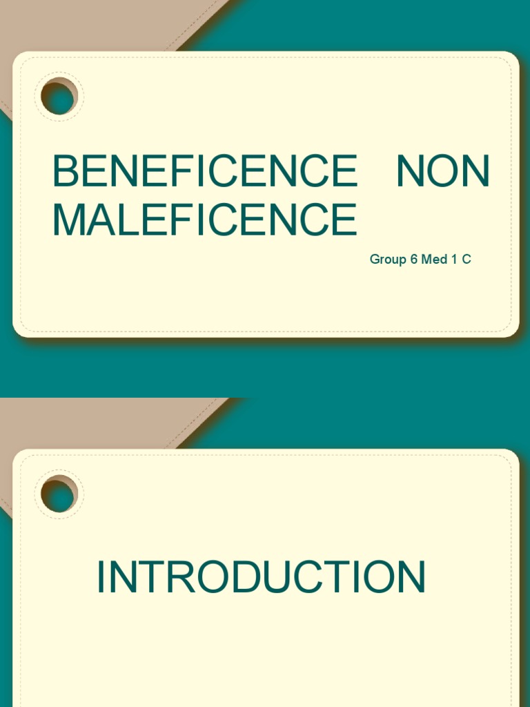 Beneficence Non Maleficence | Good And Evil | Applied Ethics