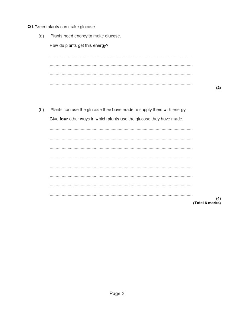 Photosynthesis 3 QP | PDF