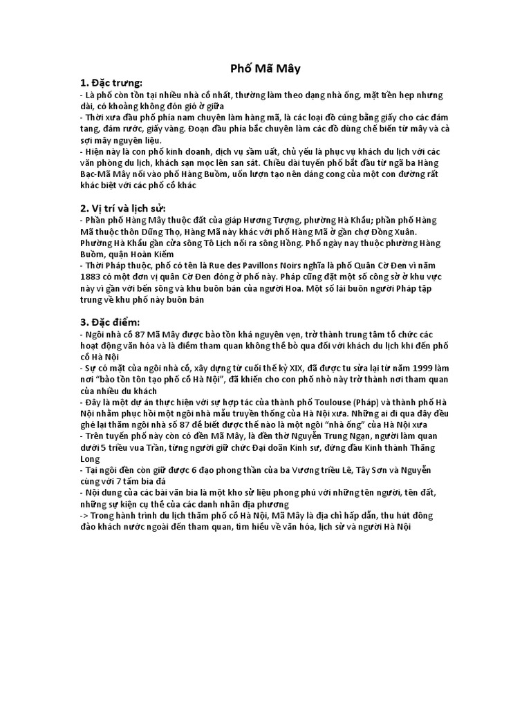 Phố Mã Mây | PDF