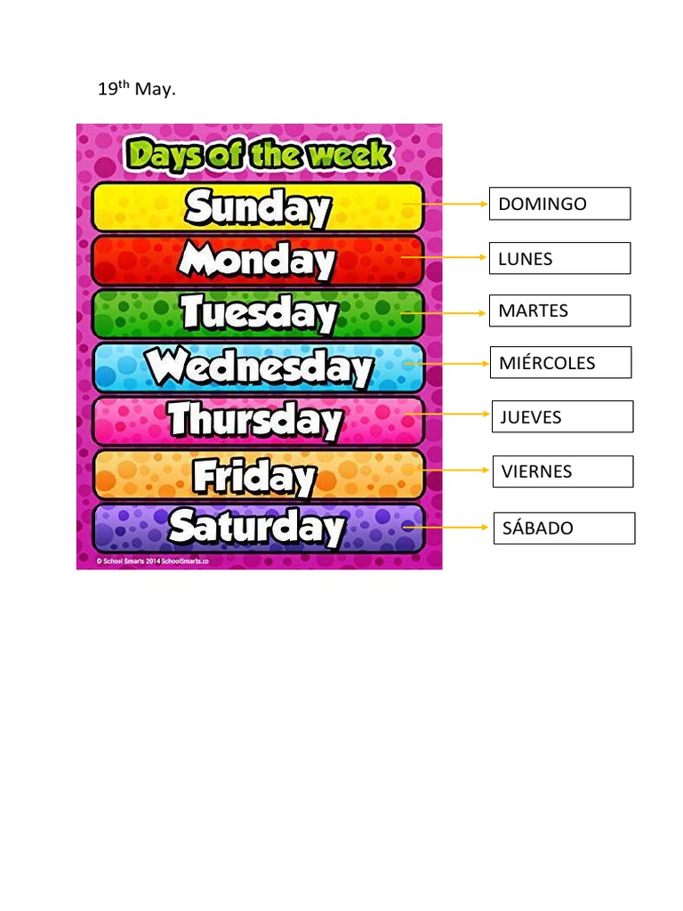 Days of The Week - Telling The Time | PDF