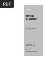 AAC Block Work Method Statement | PDF | Masonry | Concrete