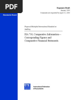 Isa 710 | PDF | Auditor's Report | Audit