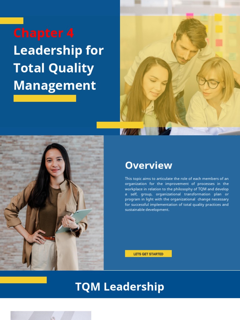 Chapter 4 Leadership For Total Quality Management | PDF | Leadership ...