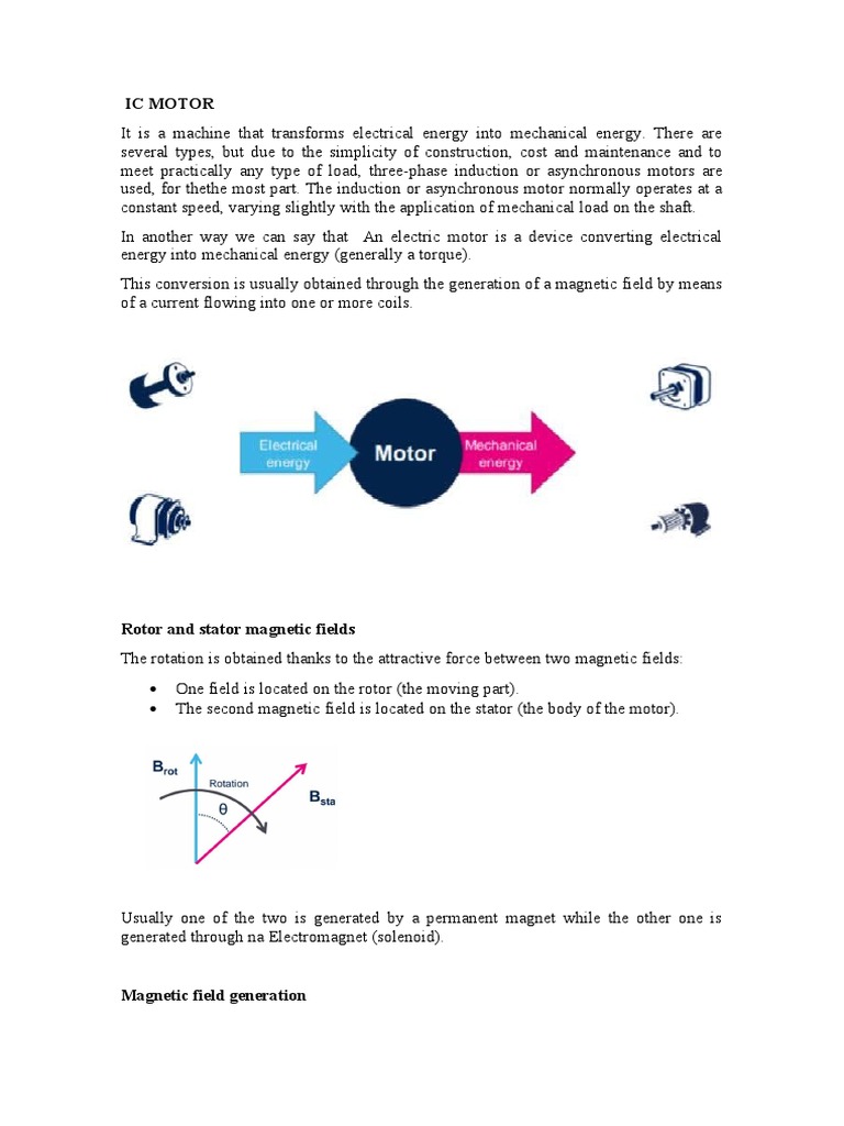 Rotor and Stator Magnetic Fields | PDF | Electric Motor | Magnetic Field