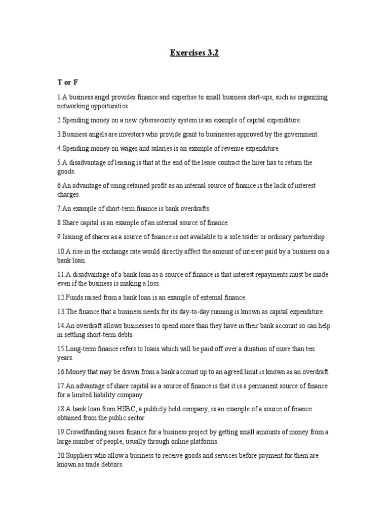 3.2 Exercises | PDF | Venture Capital | Corporate Finance 3.2 Exercises | PDF | Venture Capital | Corporate Finance