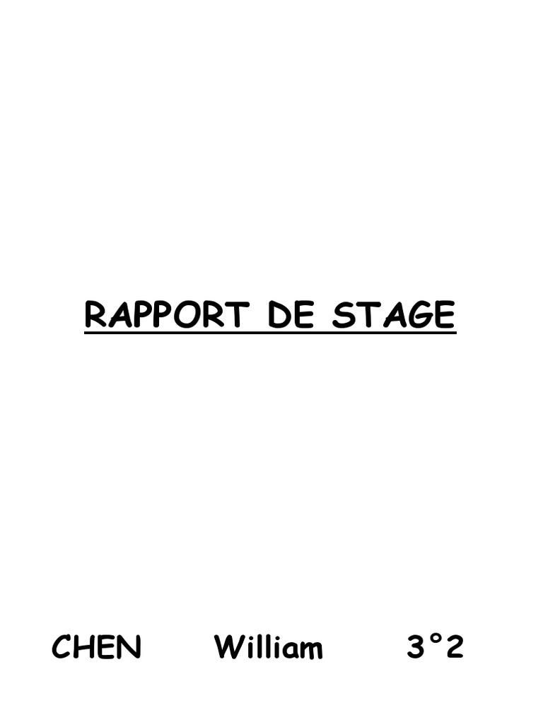 Rapport-De-Stage de Troisième (Modèle) | Descargar gratis PDF | Salaires