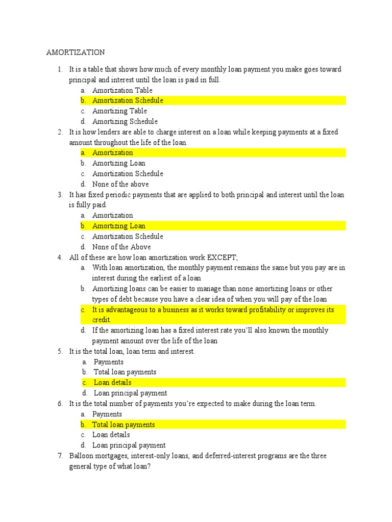 AMORTIZATION | PDF | Loans | Mortgage Loan