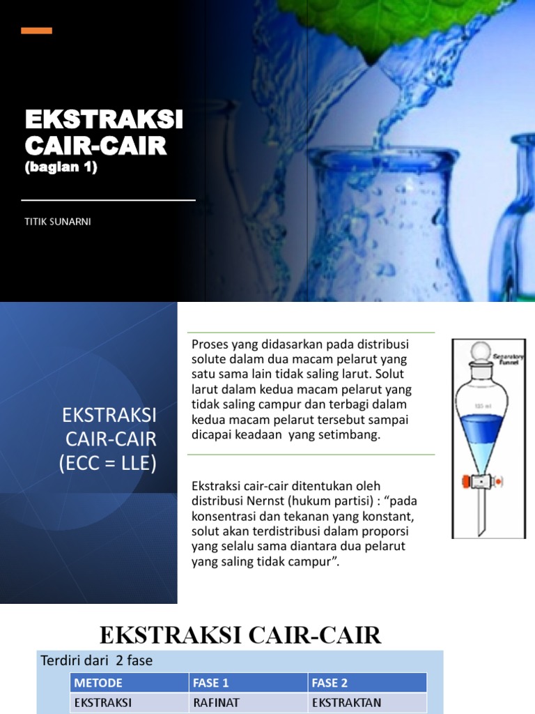 TM 3. Ekstraksi Cair-Cair | PDF