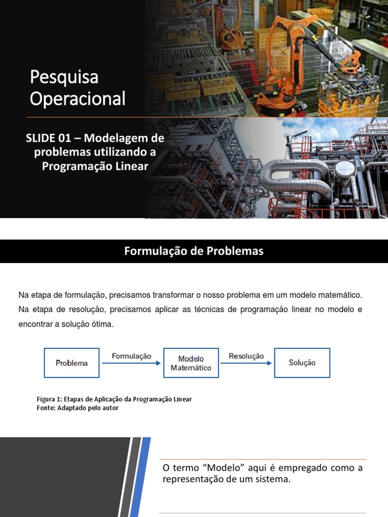 Modelagem de problemas utilizando a Programação Linear: Conceitos ...