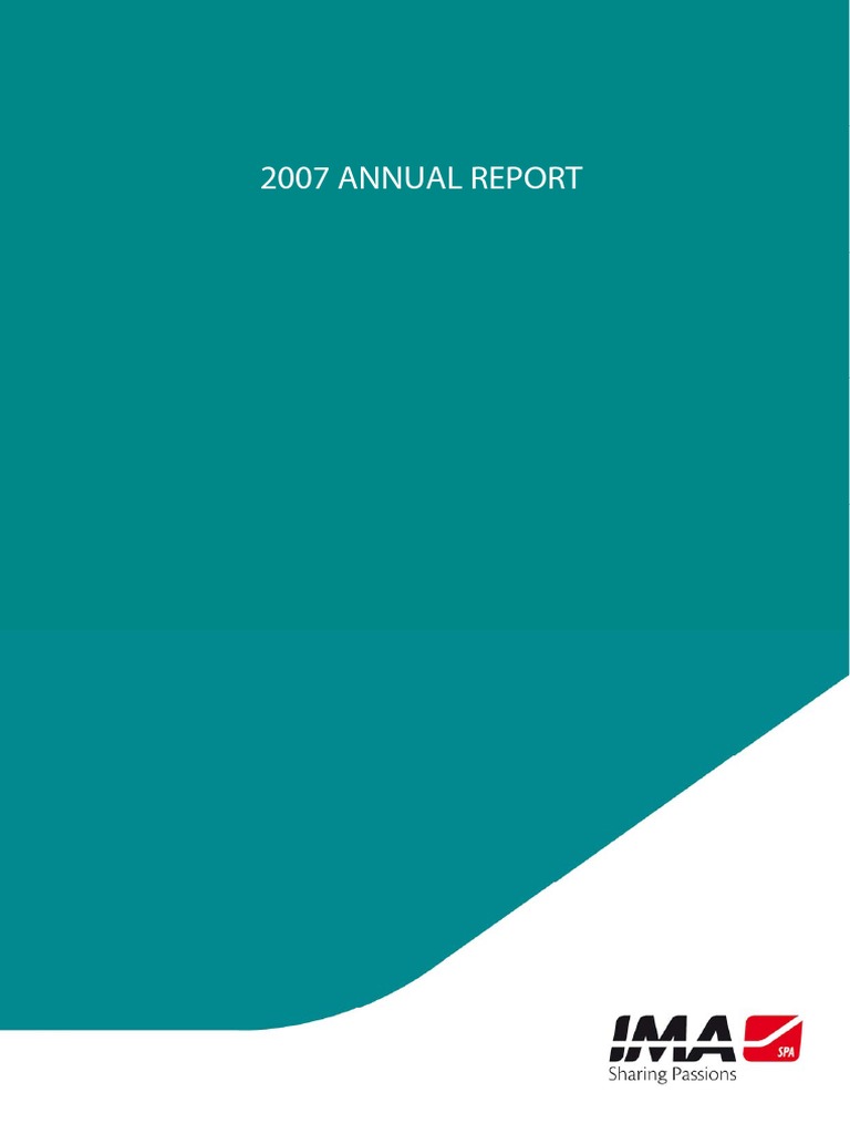 IMA 2007 Annual Report | PDF | Income Statement | Cost