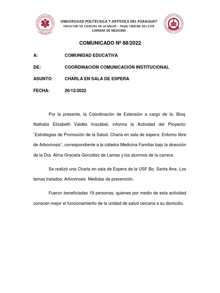 Comunicado #88/2022 | PDF