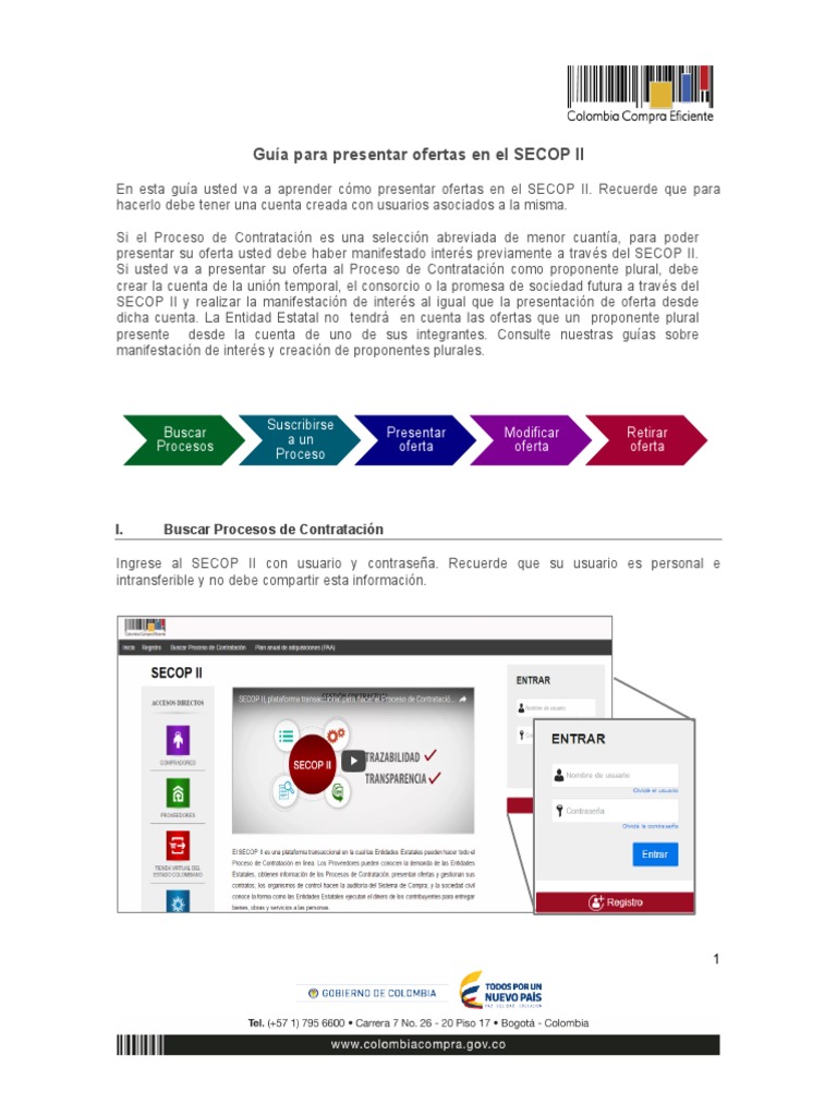 Guia para Presentar Ofertas SECOP II | PDF Guia para Presentar Ofertas SECOP II | PDF