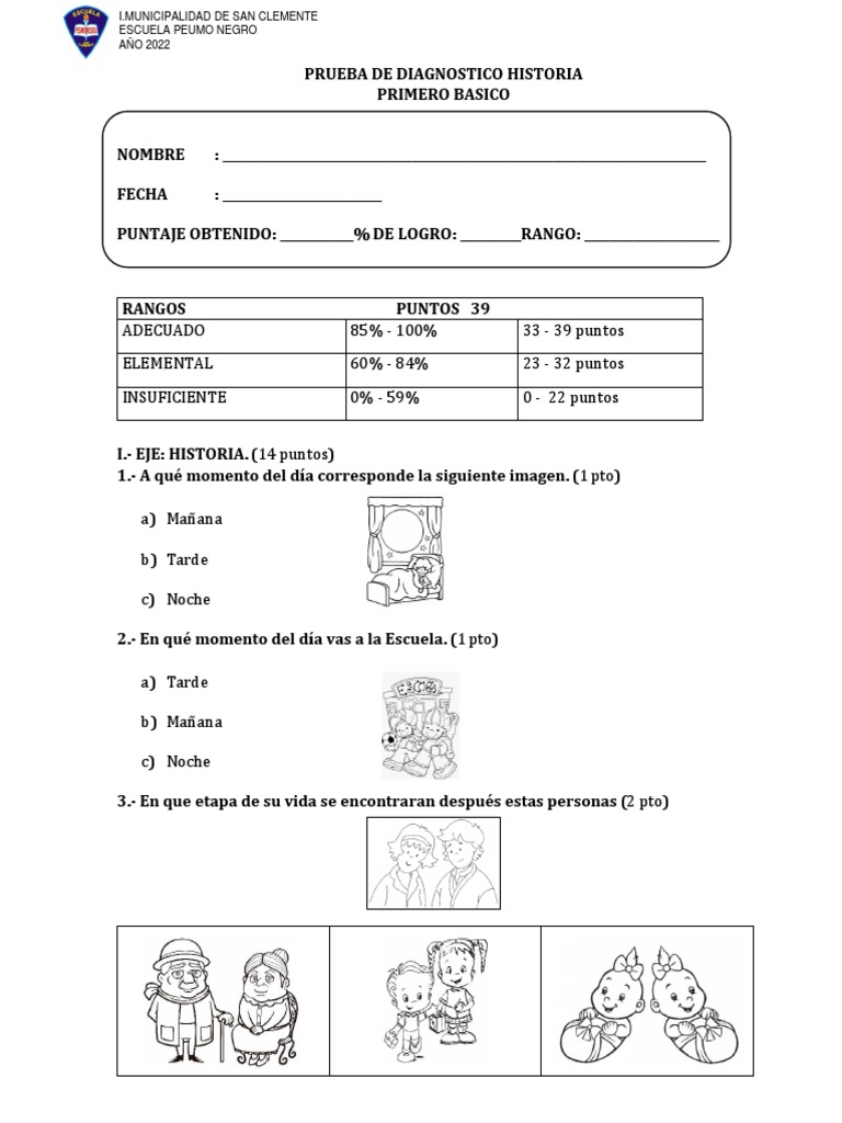 Prueba de Diagnostico Historia | PDF