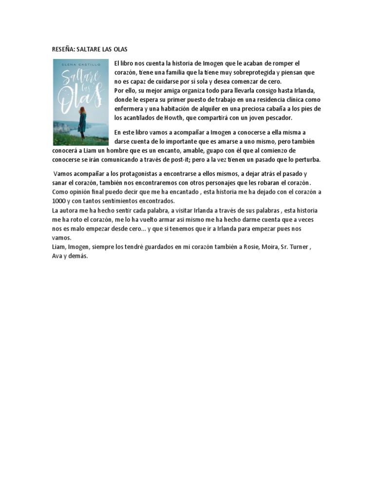 RESEÑA saltare las olas | PDF