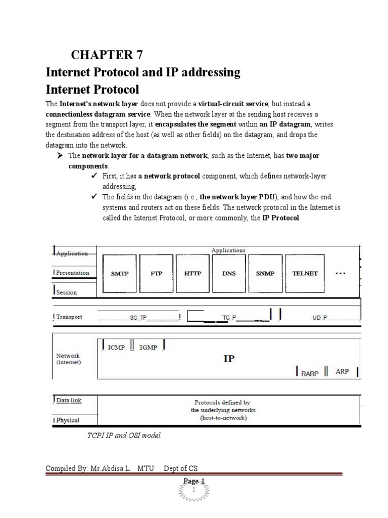 CH 7 - Internet Protocol and IP Addressing | PDF | Internet Protocols | Internet Protocol Suite