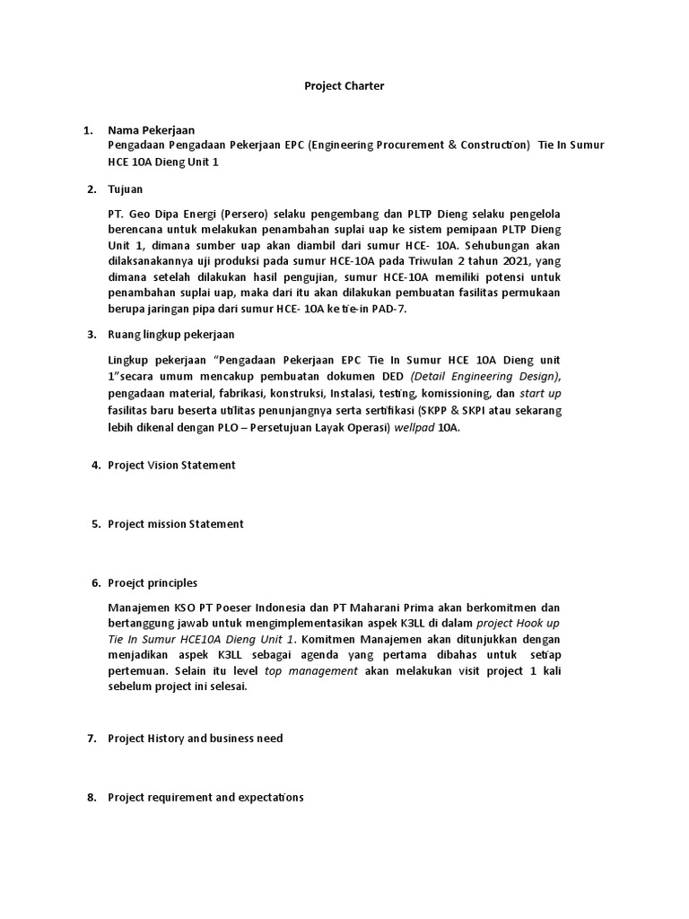 Project Charter | PDF