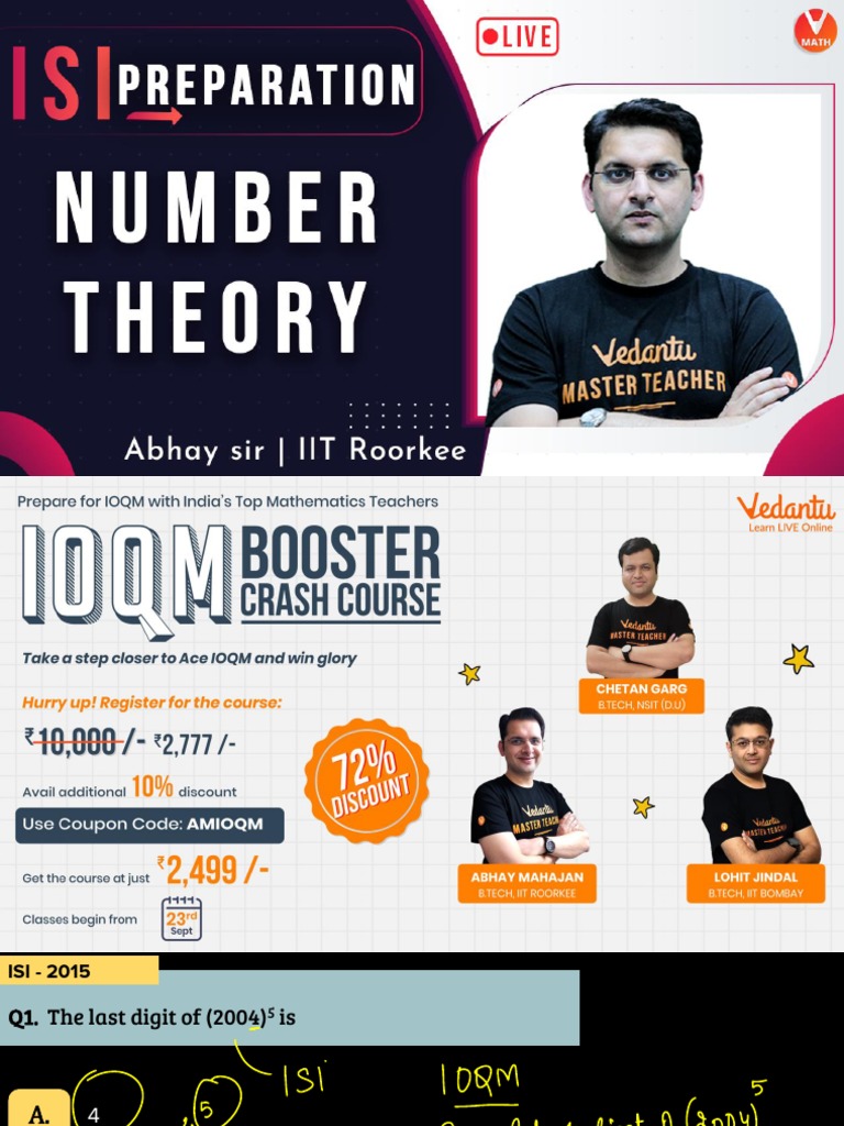 ISI +Number+Theory | Download Free PDF | Numbers | Mathematics