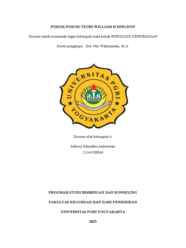 Teori Kepribadian William H. Sheldon | PDF | Karier & Perkembangan ...