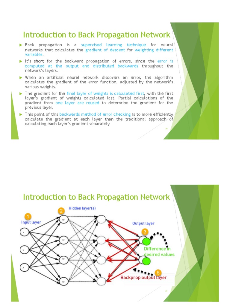 Back Propagation in Neural Networks | PDF