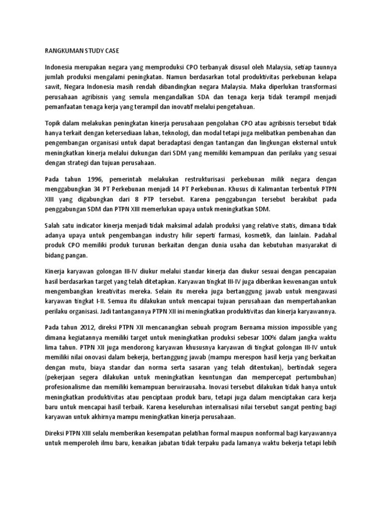 Rangkuman Study Case | PDF