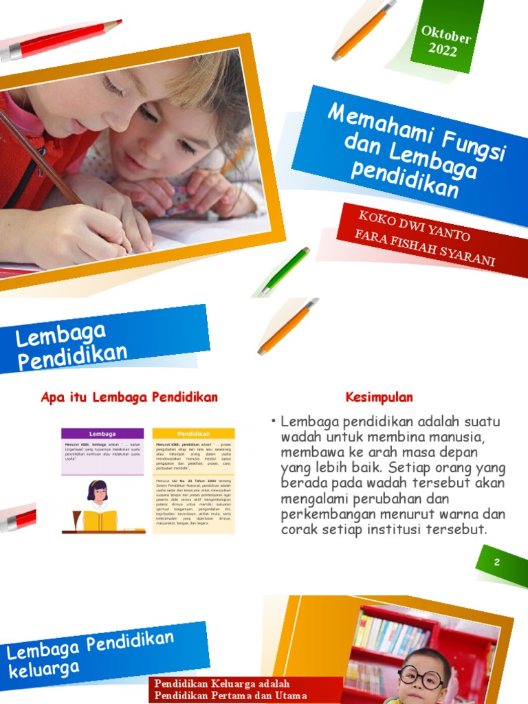 Peran Lembaga Pendidikan dalam Pengembangan Anak | PDF | Kesehatan Holistik