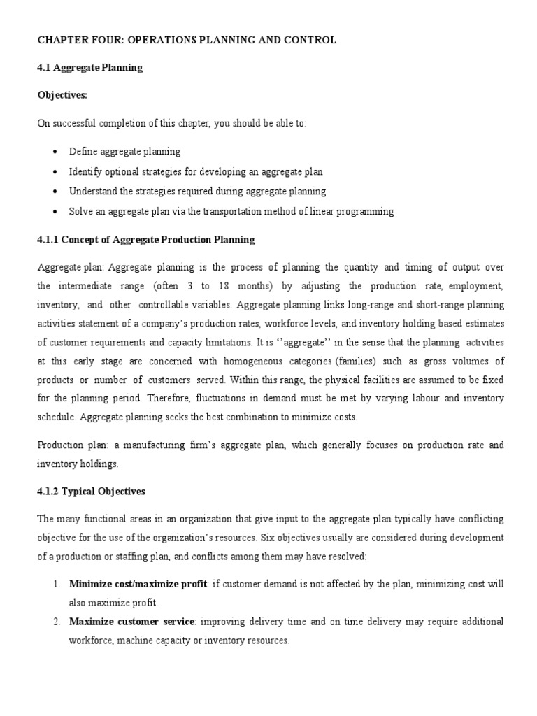 Operations Planning and Control Overview | PDF | Scheduling (Production ...