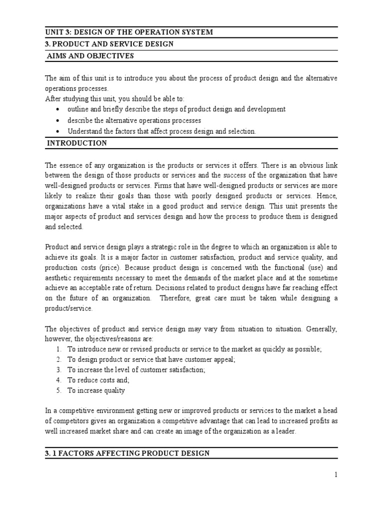 Unit 3 - Design of The Operation System Part One. | PDF | Automation | Leverage (Finance)