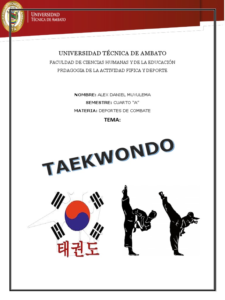 Taekwondo Deportes de Combate | PDF | Taekwondo | Artes marciales coreanas