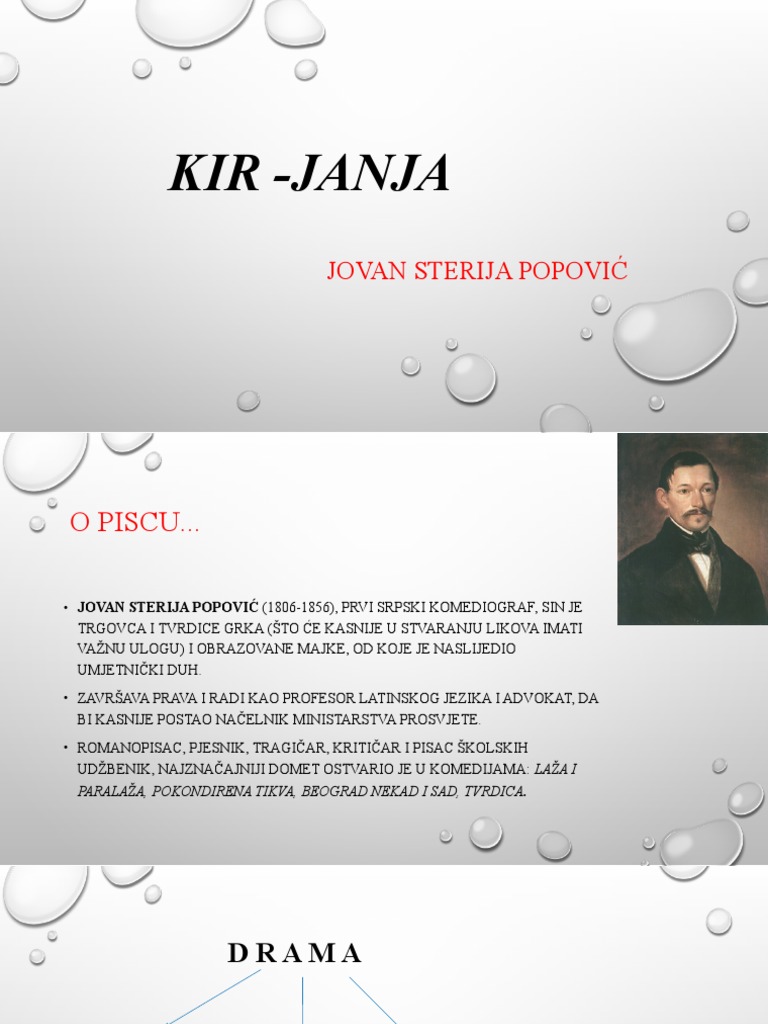 Kir - Janja: Jovan Sterija Popović | PDF