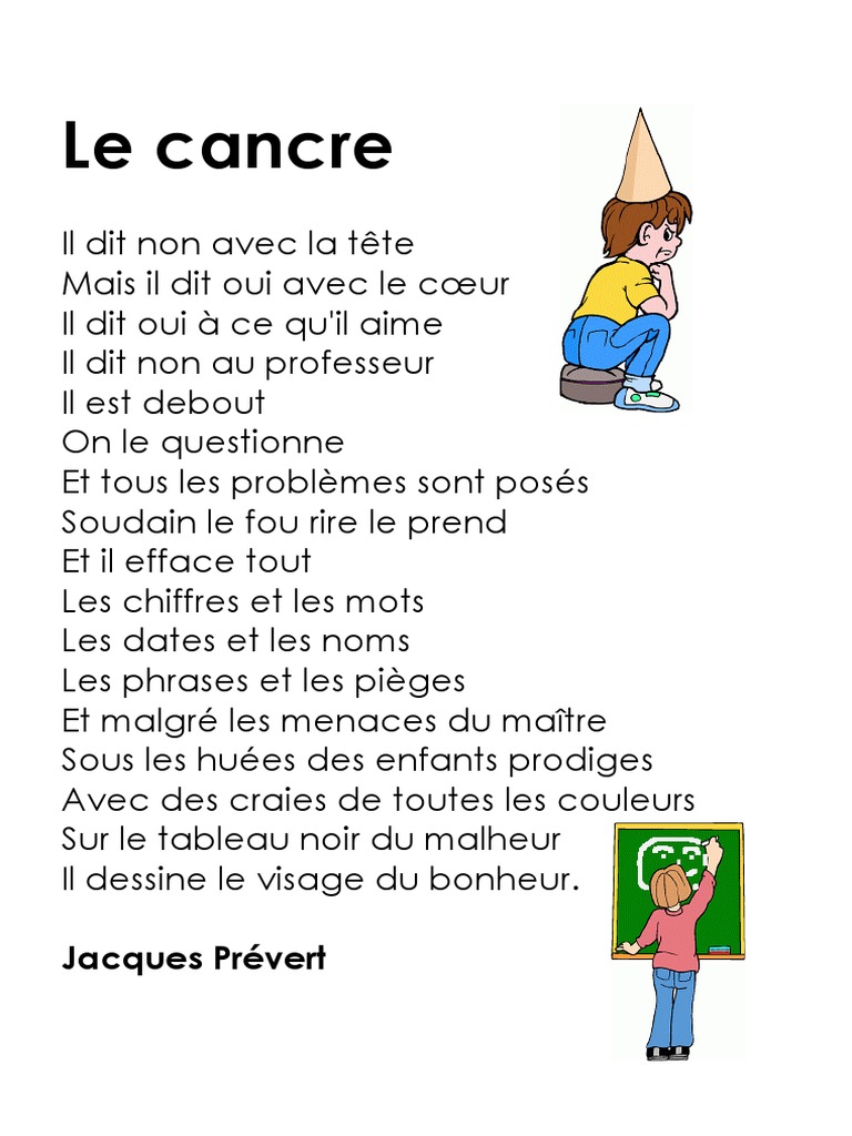 Le Cancre 01 | PDF | Arts du langage et discipline