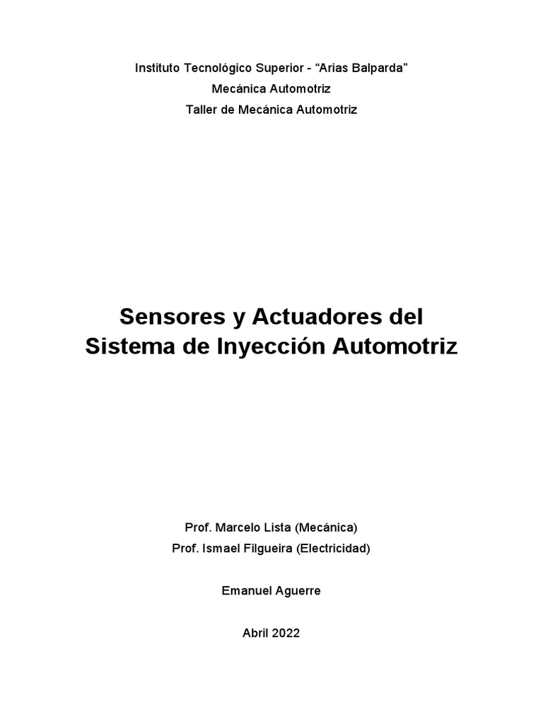Documento de Emanuel ??? | PDF | Inyección de combustible | Acelerador