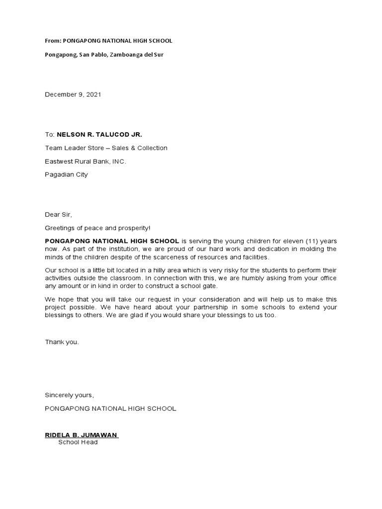 Solicitation Letter | PDF