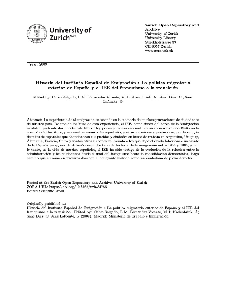 Historia Insti Esp Emigr | PDF | España | Migración humana