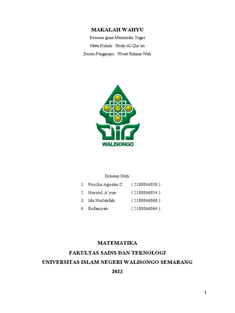 MAKALAH WAHYU-Kelompok 7 | PDF