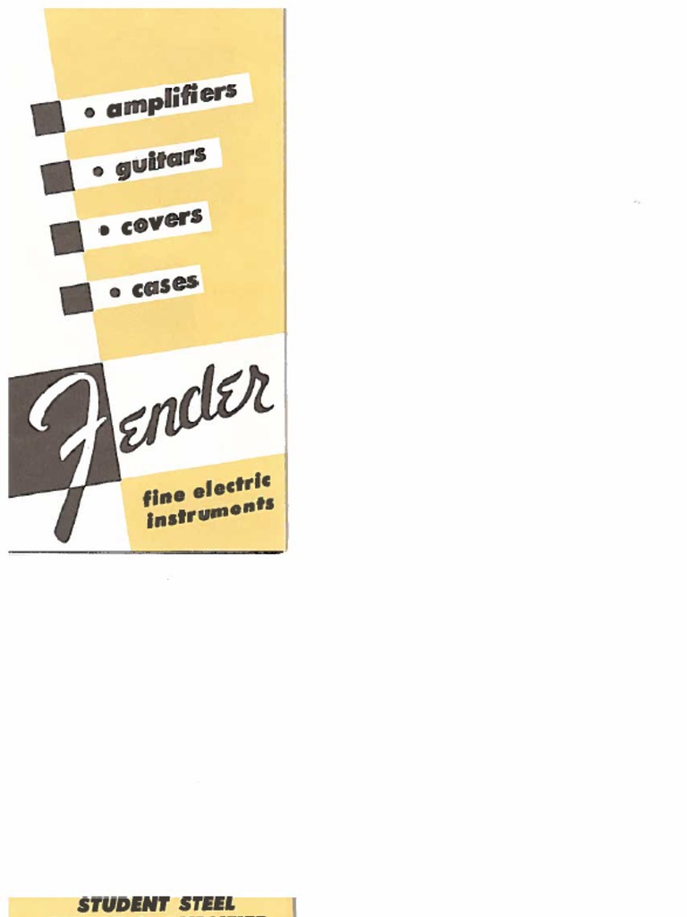 Fender 1953 Fold-Out Catalog | PDF