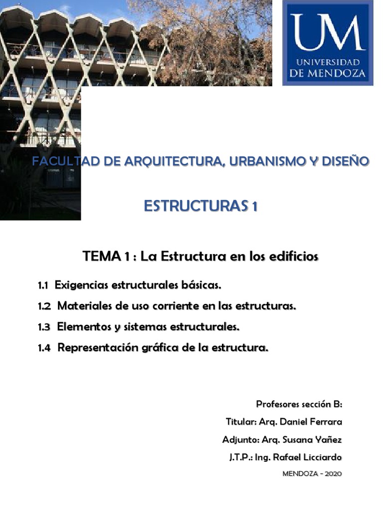 Estructuras 1: TEMA 1: La Estructura en Los Edificios | PDF | Hormigón | Diseño