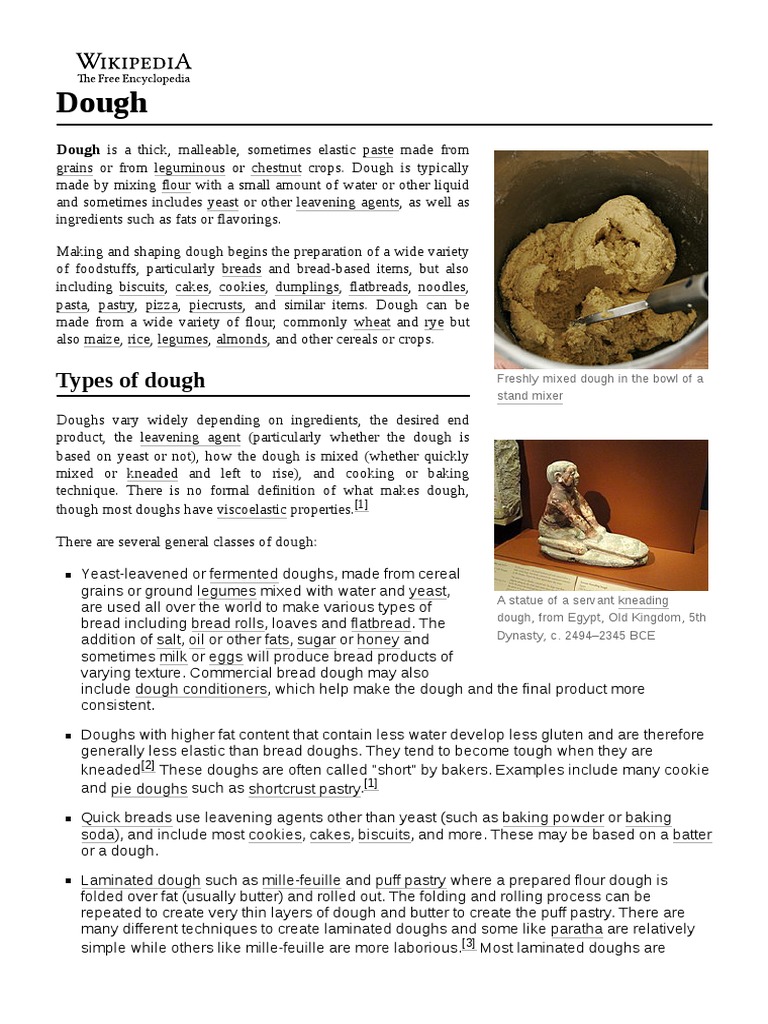 Types of Dough | Download Free PDF | Dough | Breads