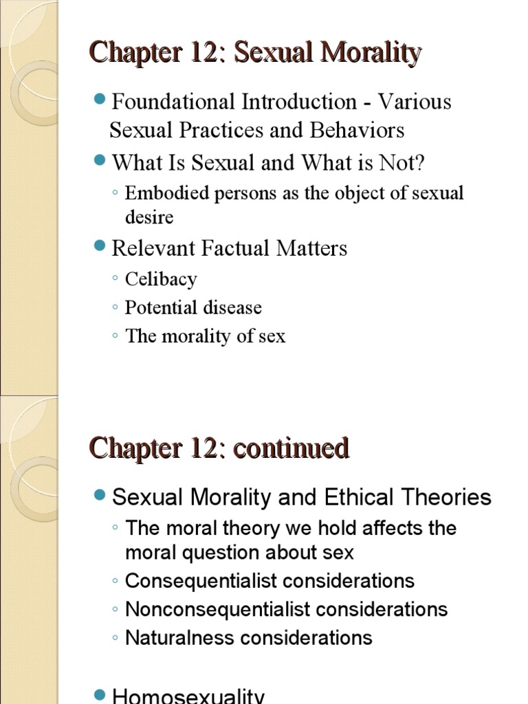 Chapter 12: Sexual Morality | PDF | Social Science