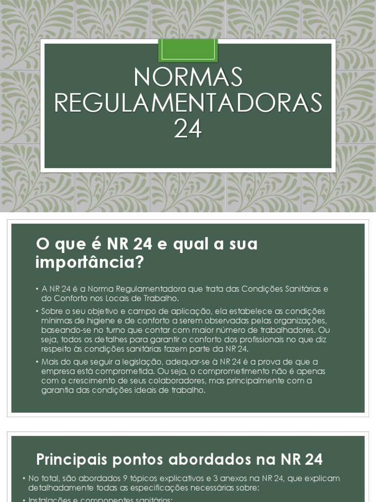 Normas Regulamentadoras 24 | PDF