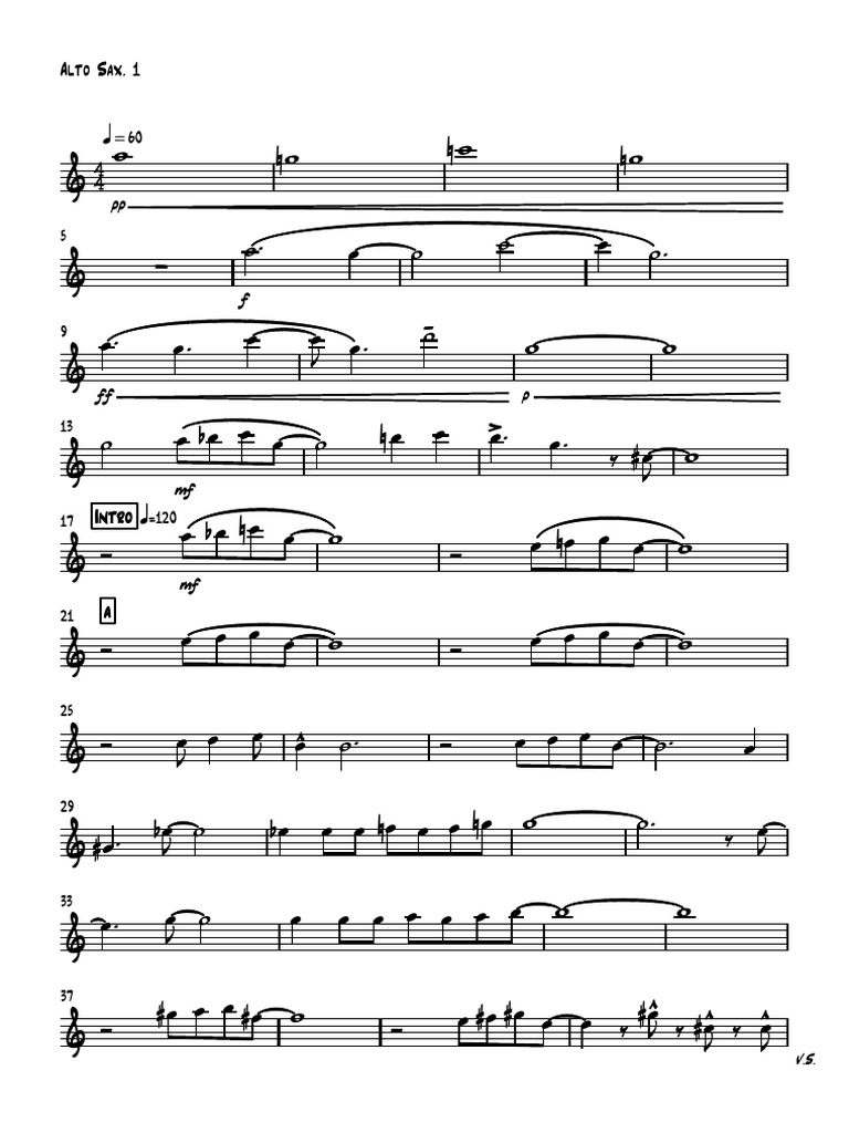 Alto Sax. 1: Intro Intro | PDF