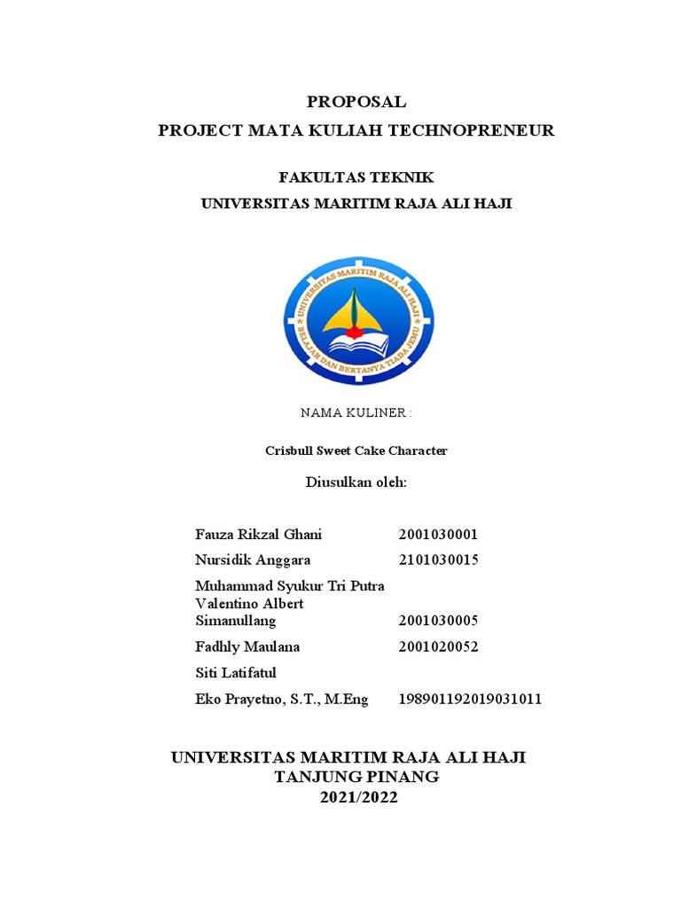 Proposal Technopreneurship Kel 13 | PDF | Bisnis