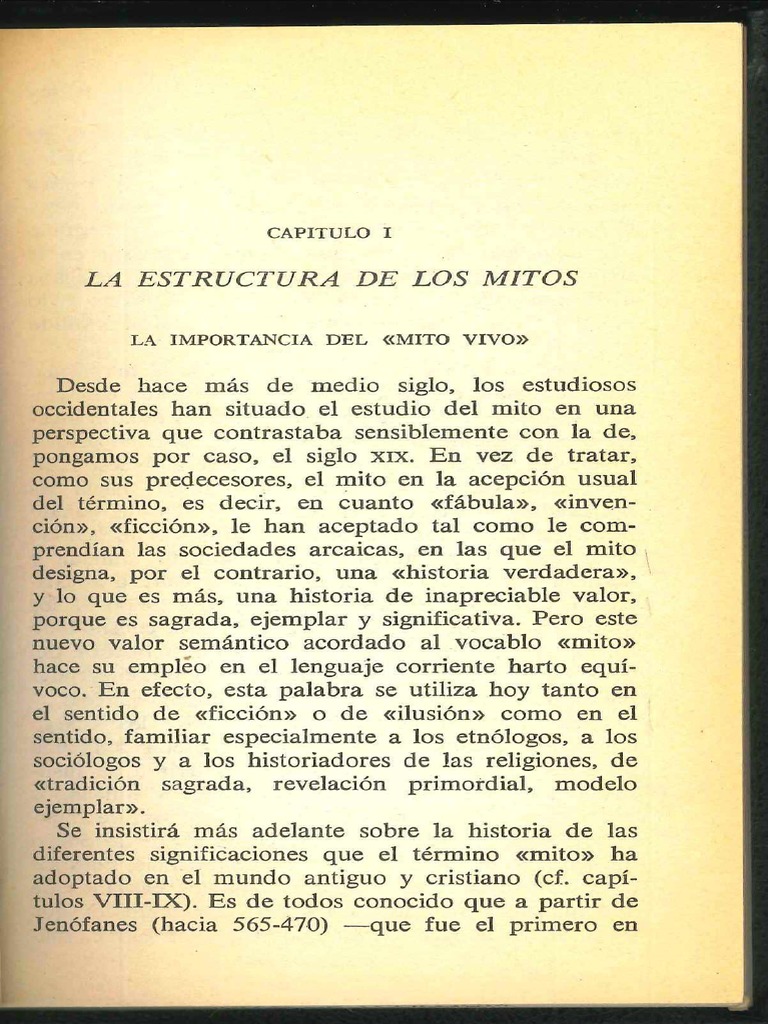 La Estructura y Función de los Mitos | PDF | Mitología | Mitología griega