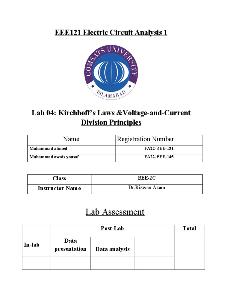 EEE121 Electric Circuit Analysis 1 | PDF | Voltage | Electrical Network
